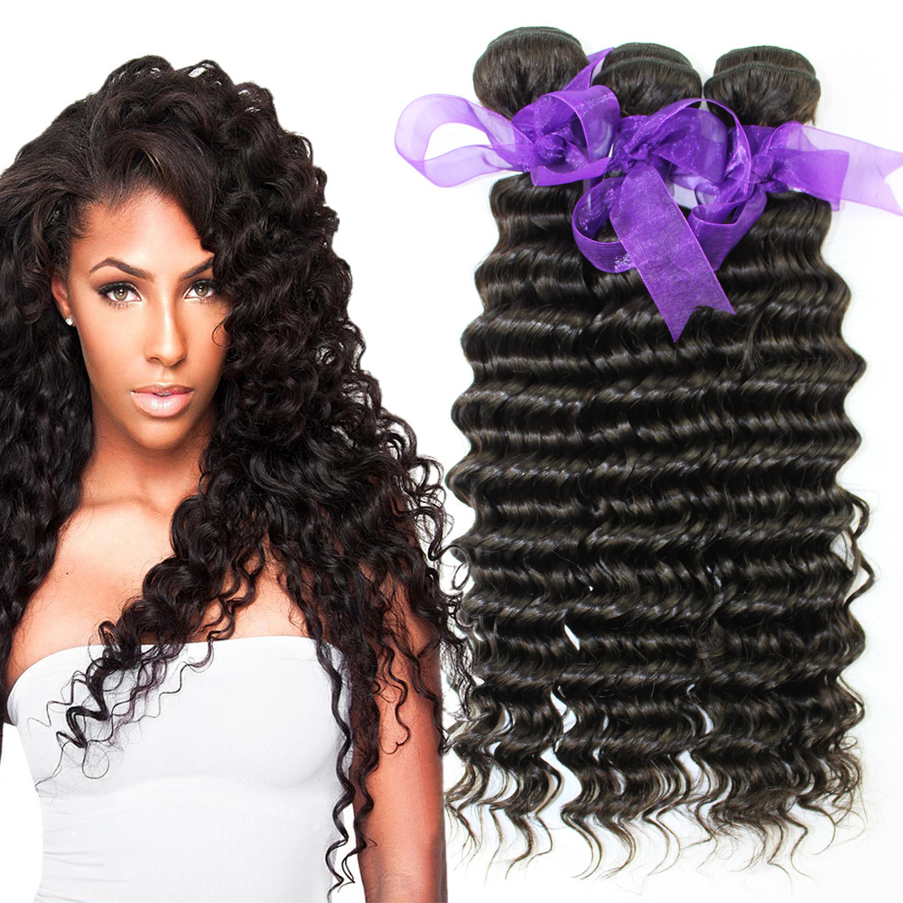 Peruvian Deep Wave Hair Bundles No Shedding , Peruvian Hair Deep Body Wave