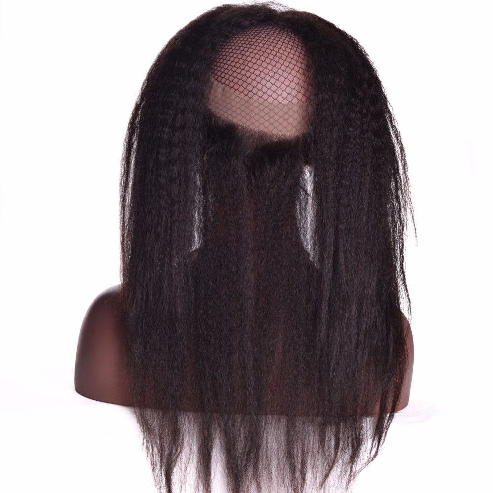 Straight Body Wave 360 Lace Frontal Human Hair Brazilian Yaki Kinky ...